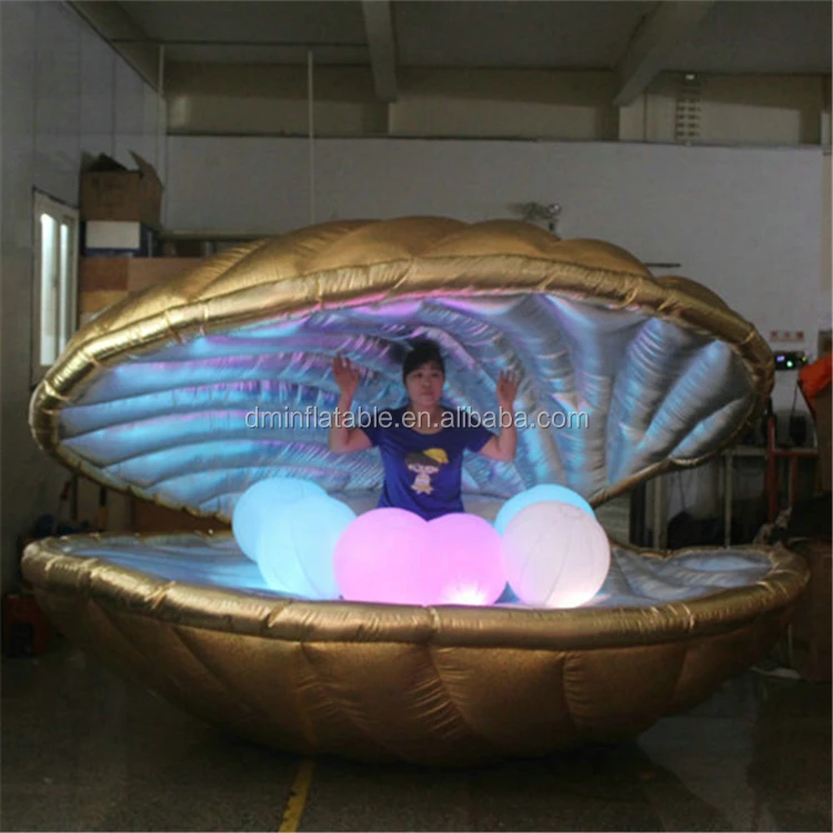 Concert Stage Decoration Giant Inflatable Lighting Shell / Sea Shell ...