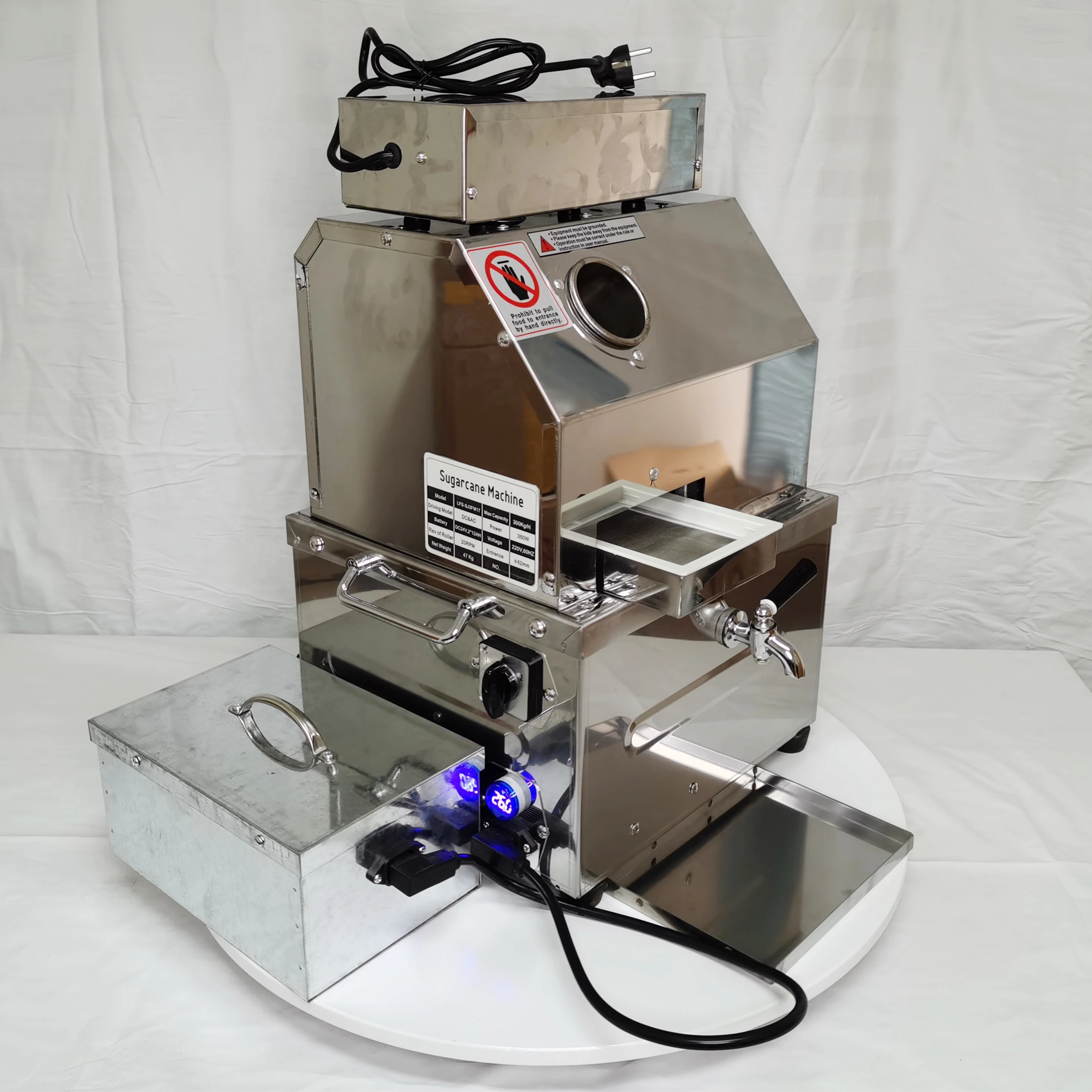 High Efficiency Sugar Cane Juicer - 300kg/h Capacity