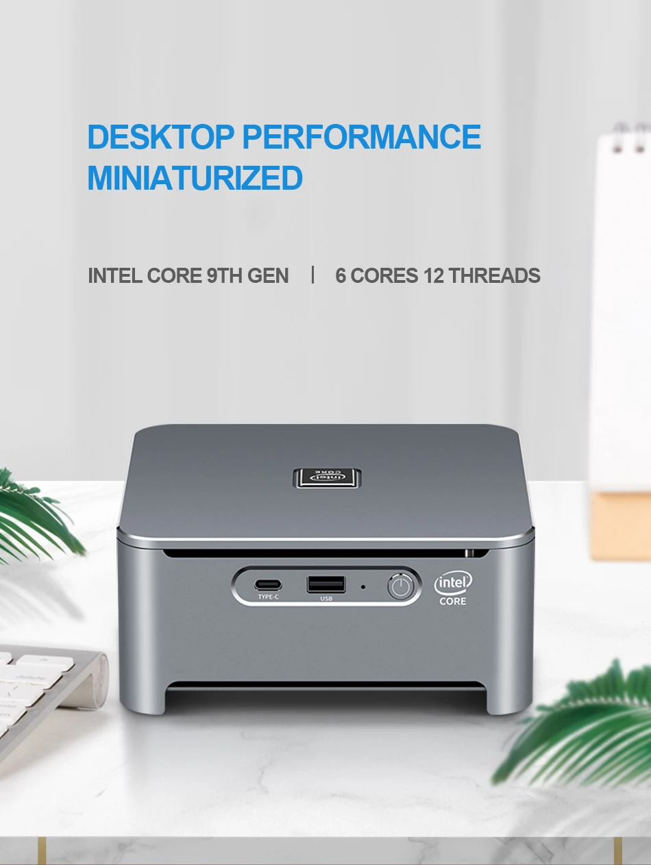 Helorpc Gaming Mini Pc Computer I9 9880h Gaming Pc Set Dual Lan Dp 4k ...