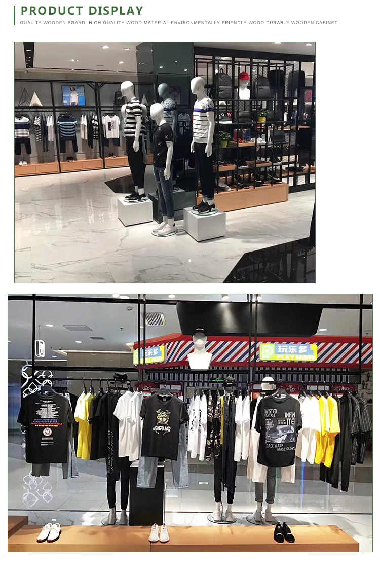 Free Standing Commercial Hanging Display Rack Menswear Store T-shirt ...