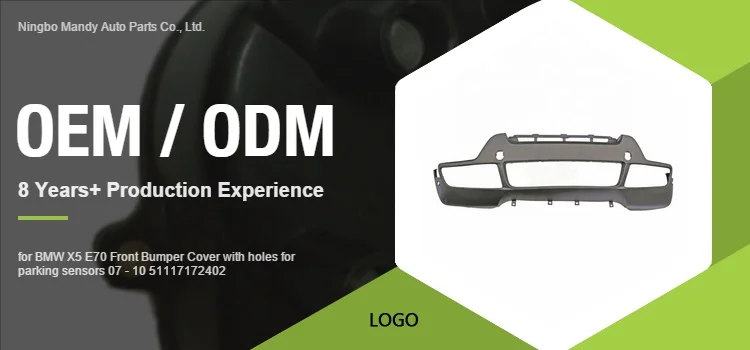 For Bmw X5 E70 Front Bumper Cover With Holes For Parking Sensors 07 ...