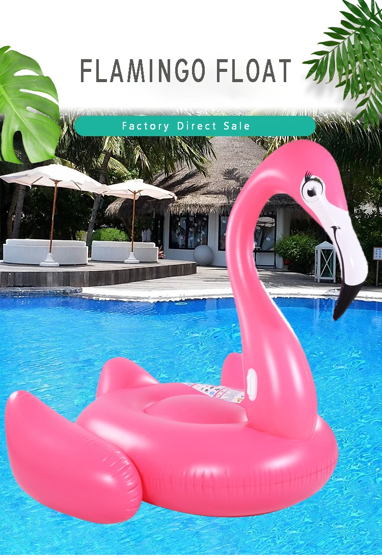 Pink Inflatable Flamingo Pool Floats for Adults - Max Capacity 100kg