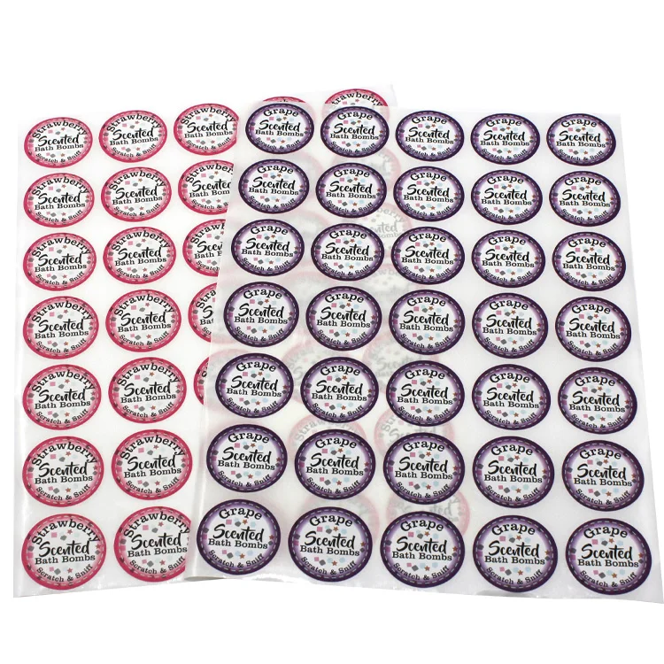 Self Adhesive Scratch And Sniff Scented Paper Label Stickers With ...