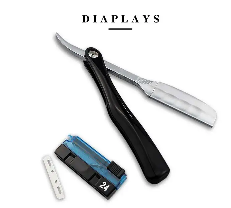 Japanese Straight Feather Razor Candy-colored Handle Feather Folding ...