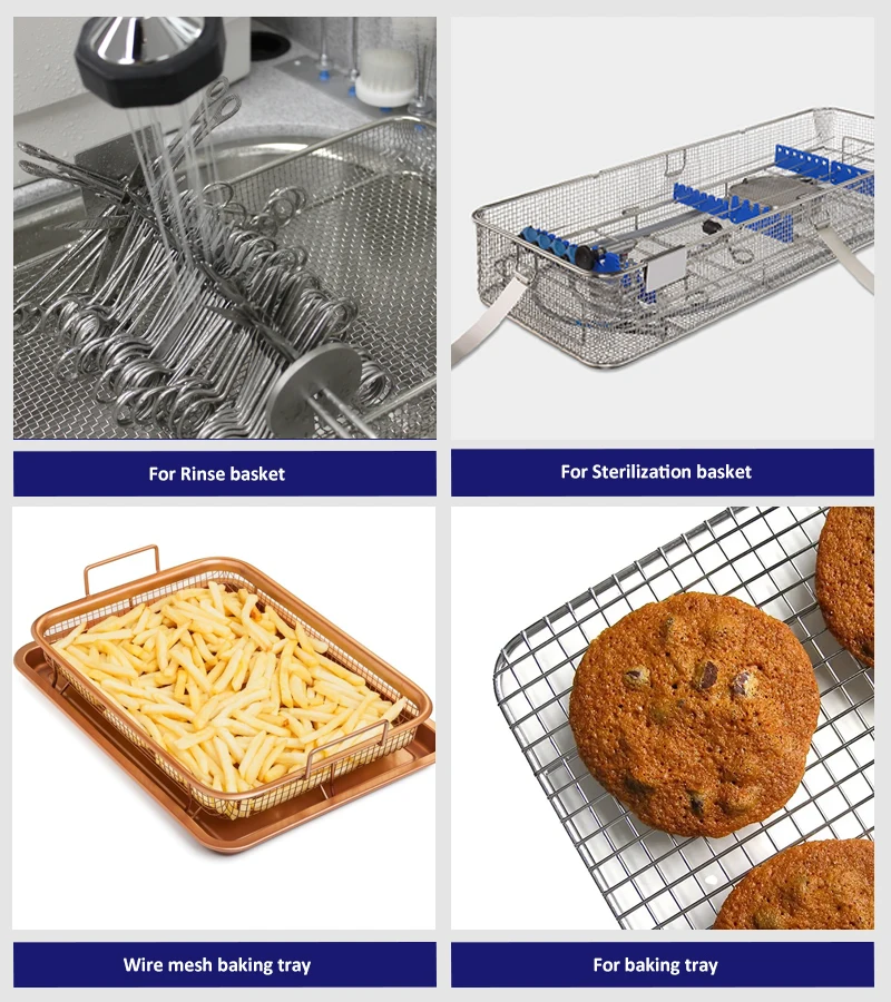 Stainless Steel Instrument Tray - Perforated Baskets