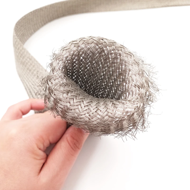 Tinned Copper Metal Braid Sleeving Flexible Emi Rfi Shielding Wire Mesh ...