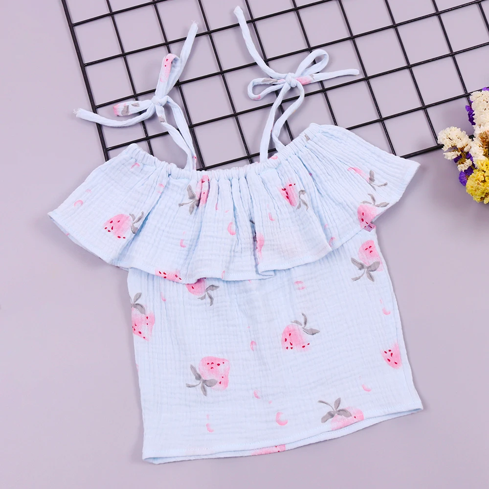 Toddler Kids Off Shoulder Top Summer Kids Girls Crop Top Ruffle Newborn ...