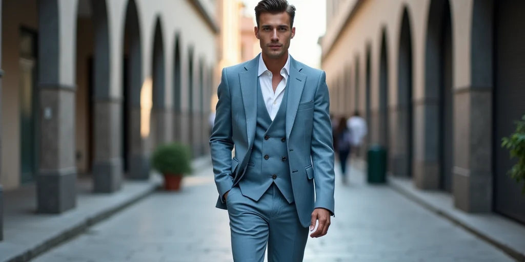 Mens Dusty Blue Suit – 2025 Trending Elegance on Alibaba.com