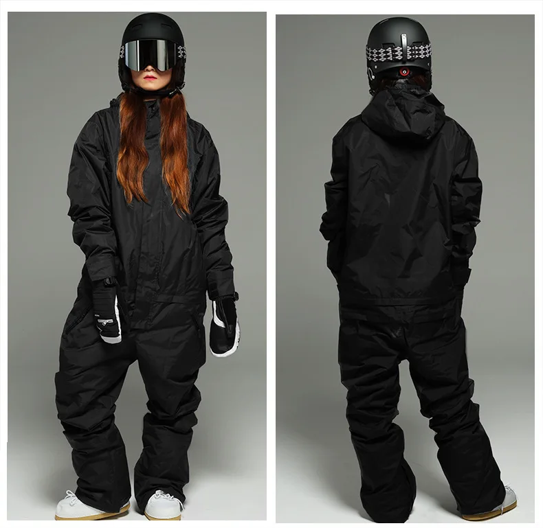 Soild Waterproof One Piece Snowboard Suits Snowsuits Overall Jumpsuits ...