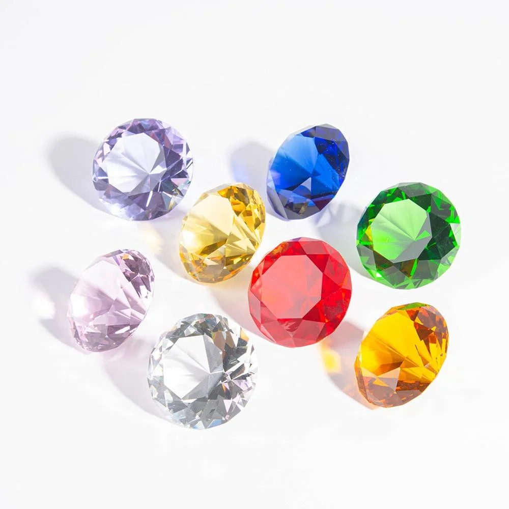 Decorative Crystal Glass Diamond Wedding Souvenir As Guests Gift - Buy ...