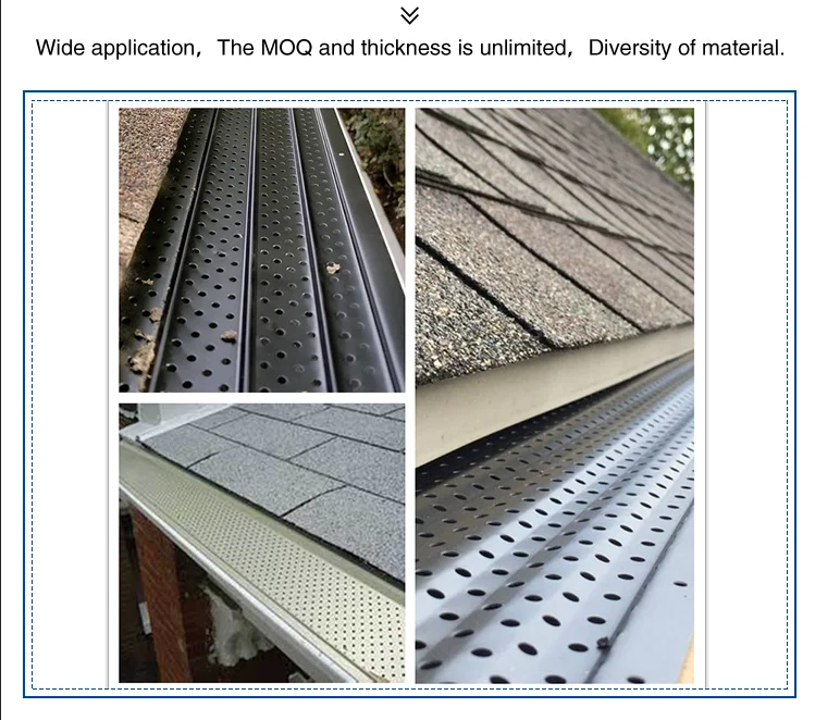 Perforated Aluminum Gutter Guards for Metal Buildings