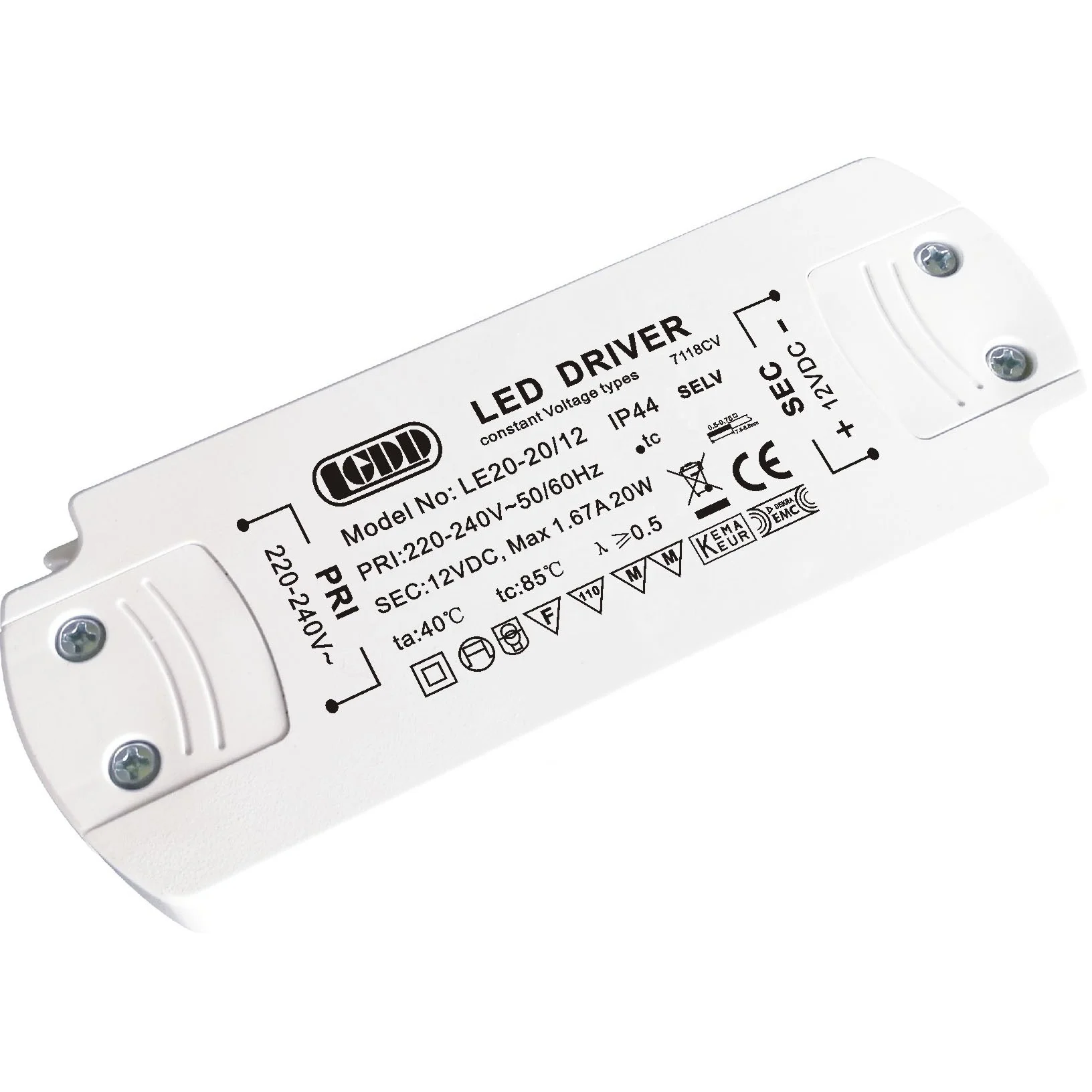 20w Dekra Ce Super Slim Ip44 Waterproof 12v 24v Ultra Thin Led Driver ...