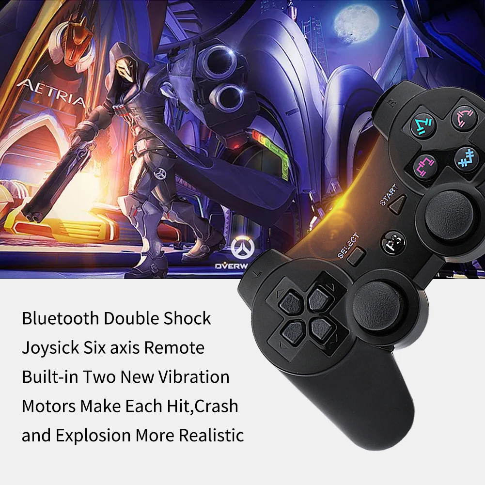 Wireless Game Controller Six-axis Vibration Motor Gamepad 360 Joystick ...