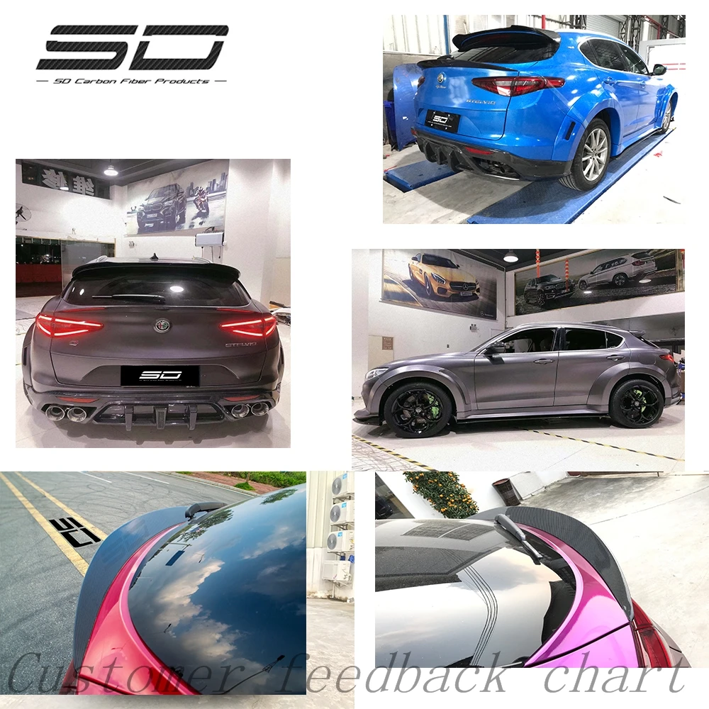 Stelvio Carbon Fiber Rear Bumper Diffuser - Perfect Match
