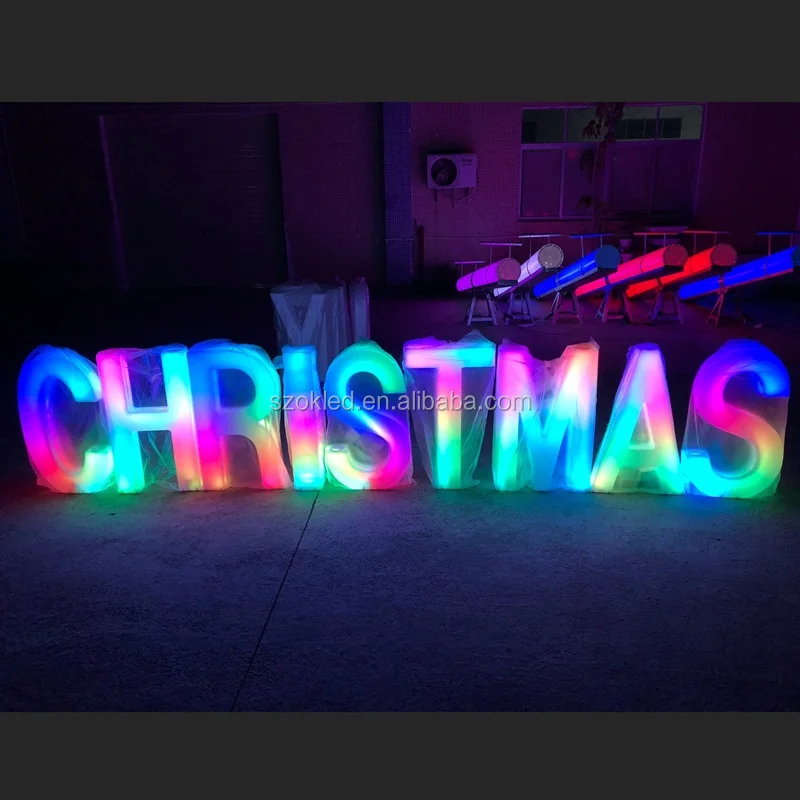 Alphabet Pe Rgb Led Letters Outdoor Decorative Lights Rgb 16 Colors ...