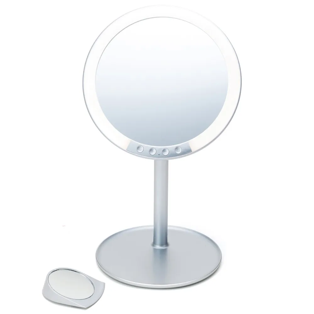Plastic Round Lighted Makeup Mirror Led Light With Provided Magnet 3x ...
