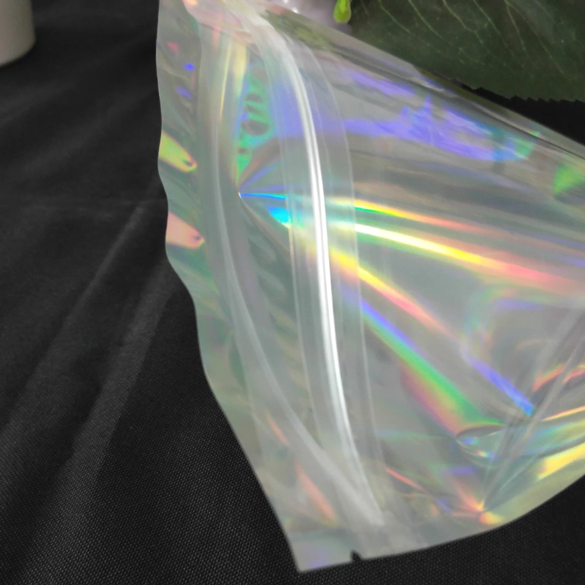 Transparent Clear Iridescent PET Plastic Packaging Bag