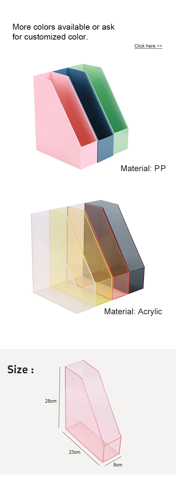 Sturdy Plastic Desk Organizer Magazine Rack Stacked Magazine Holder ...