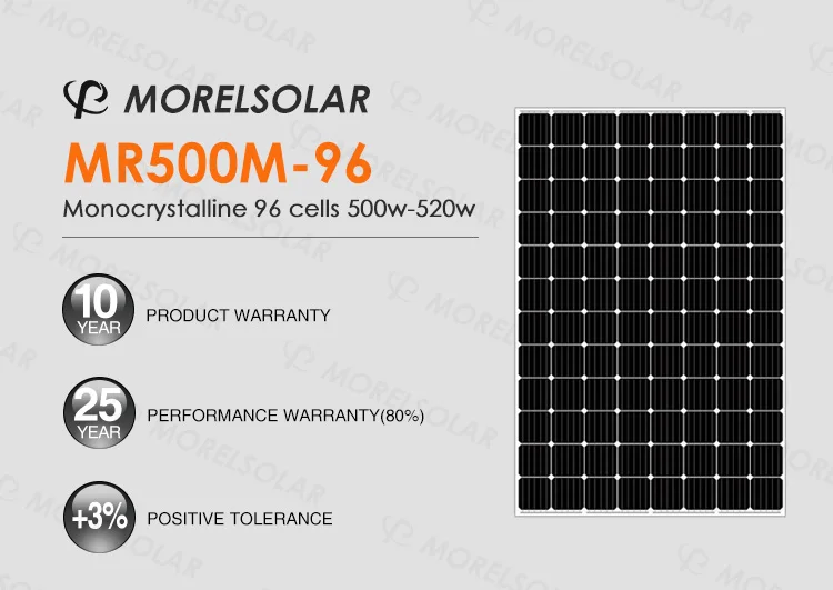 Full Black 5BB PERC Panel Solar 500W Mono Solar Panel 500W 500Watt ...