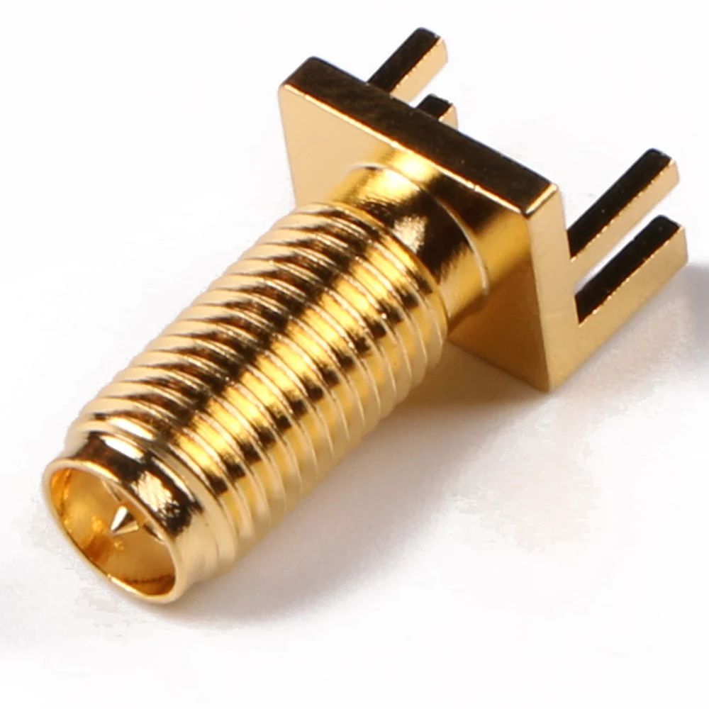 RF 50 Ohm End Edge Launch Jack PCB Bulkhead SMA Female Connector SMA ...
