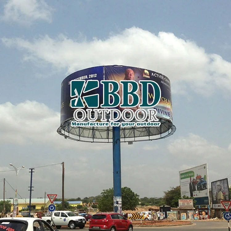 Cheap Outdoor Advertising Rotating Round Billboard - Buy Rotating Round ...