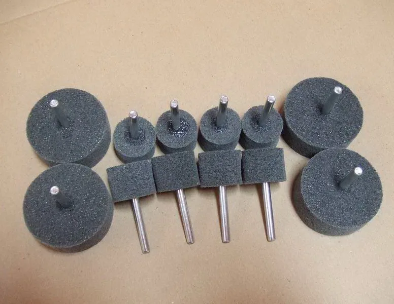 Maroon Spindle Wheel Mounted Abrasive Mop Shaft Polishing Wheel 25*25 ...