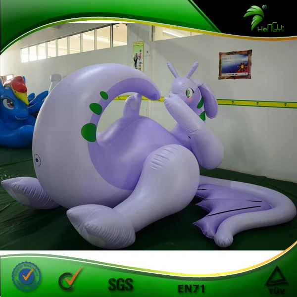 3m Inflatable Lying Purple Goodra with Wings - Sexy Dragon Toy
