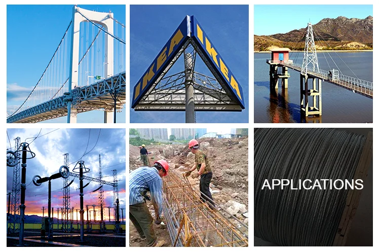 Galvanized Steel Earth Wire GSW for ASTMA475 Standard