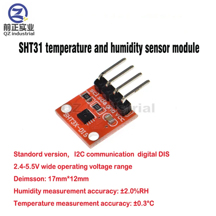 Qz Sht3x I2c Communication Digital Dis Wide Voltage Sht31 Sensor Module ...