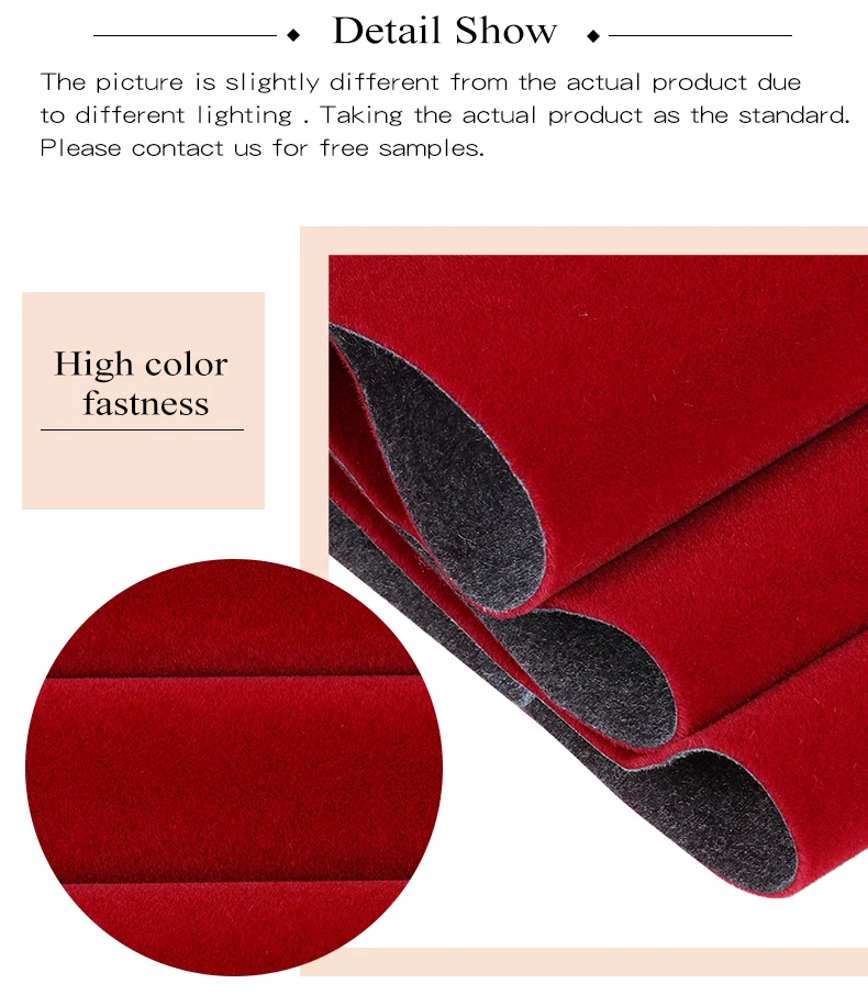 High Quality Red Velvet Fabric Long Pile Velvet Lining Stock Fabric ...