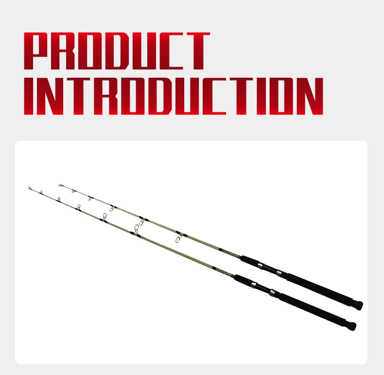 1.8m/2.1m One Section Spinning Rod Transparent Solid Fiberglass Fishing ...