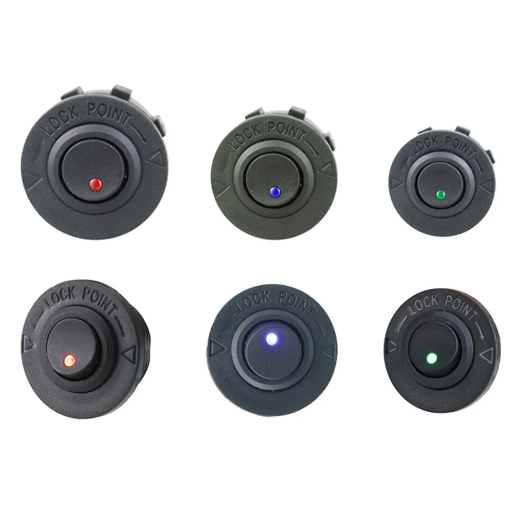 3 Pins Illuminated Round Power On Off Circular 12v Rocker Switch With ...