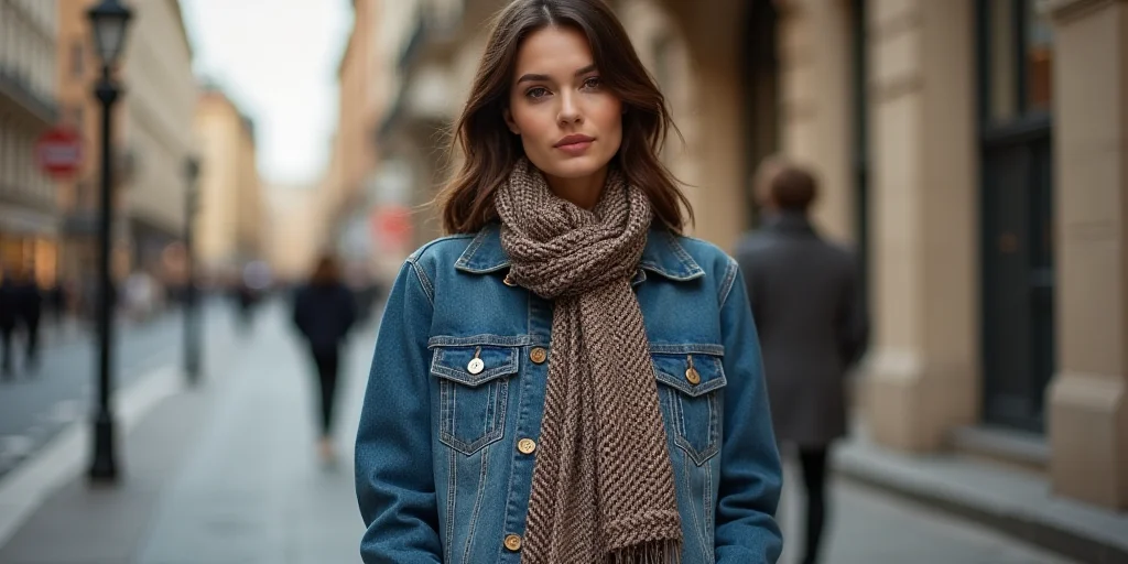 Denim Jacket With Scarf: The 2025 Fashion Staple Taking Streetwear By Storm