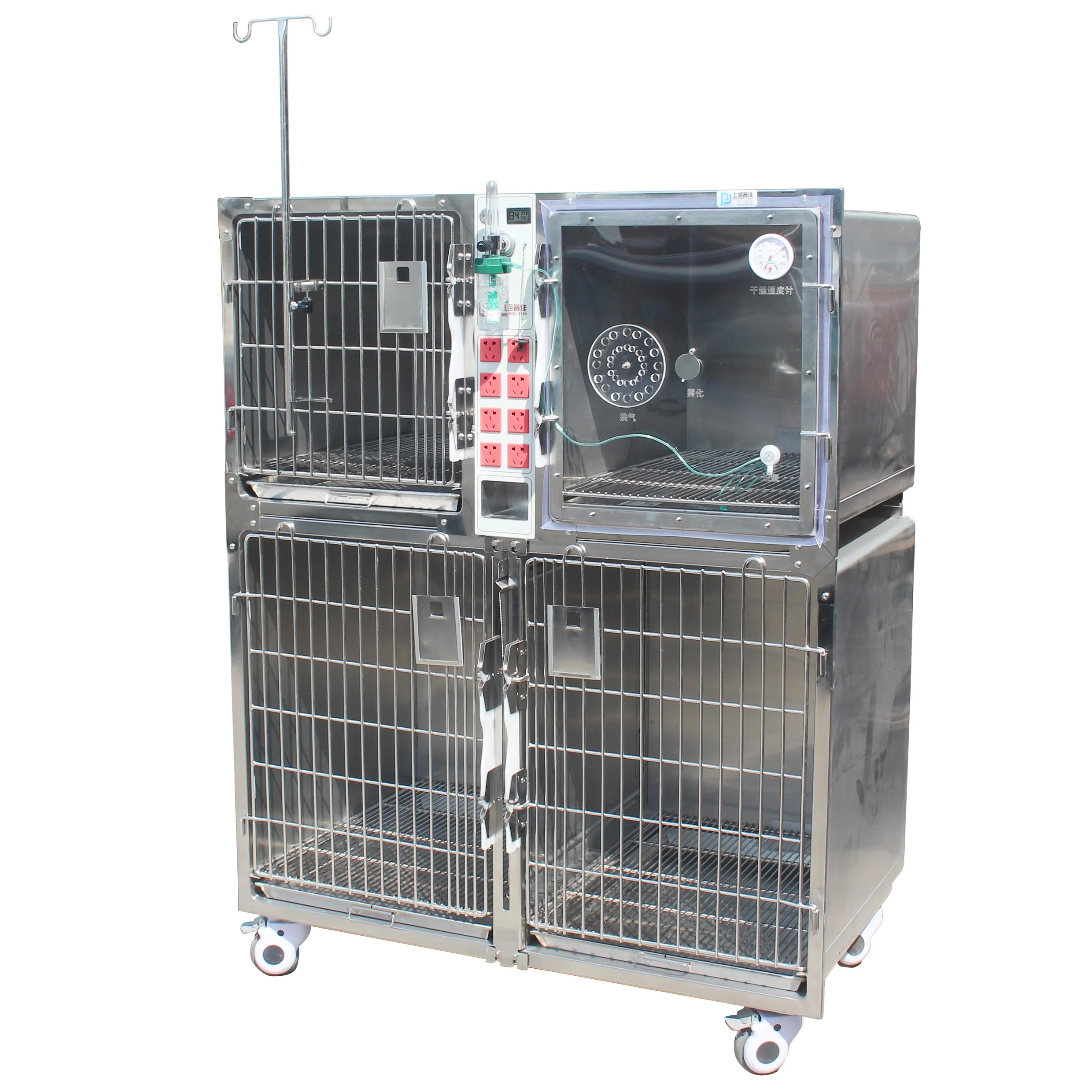 Stainless Steel Veterinary Medical Cage - Animal ICU Care