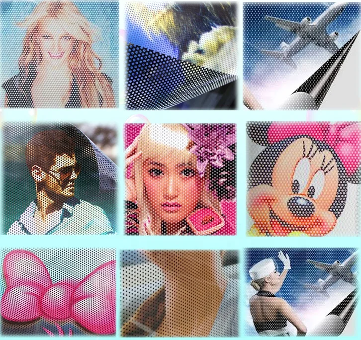 Perforated Vinyl One Way Vision Glass Film for Bus and Subway ...