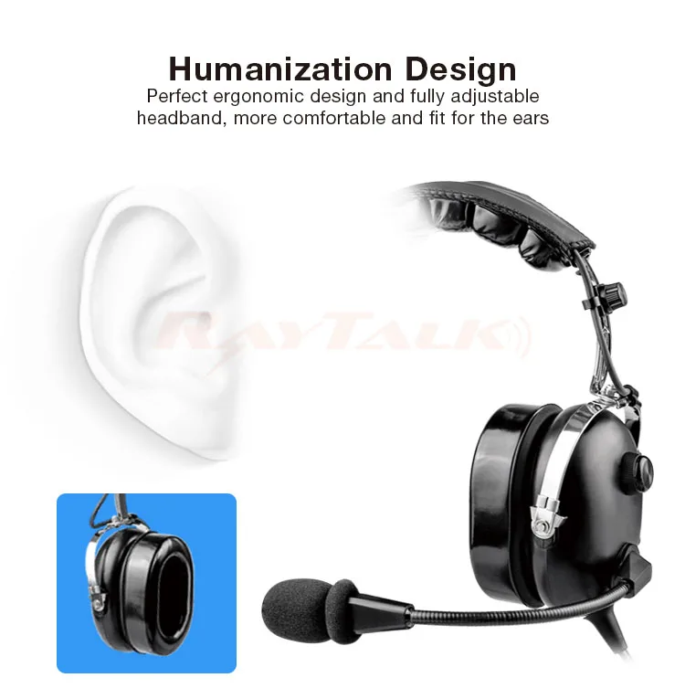 Helicopter Air Communication Noise Cancelling Headphones Anr Aviation ...
