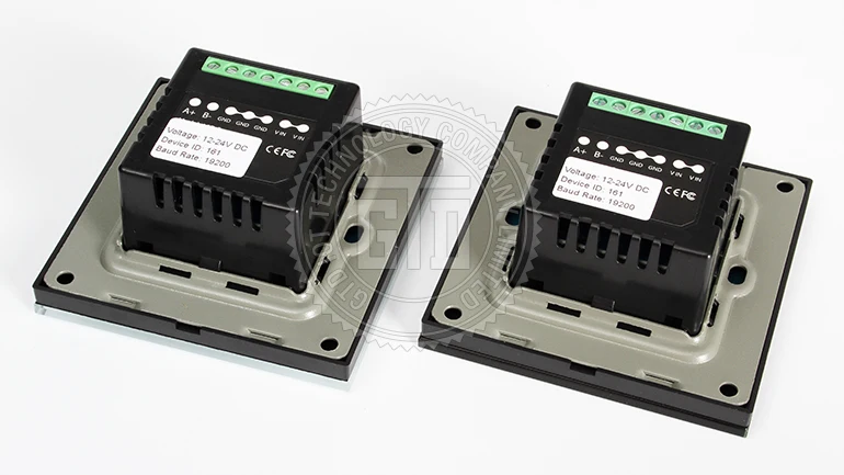 Black White 6 Button 12V DC RS485 Modbus Protocol Smart Hotel Light ...