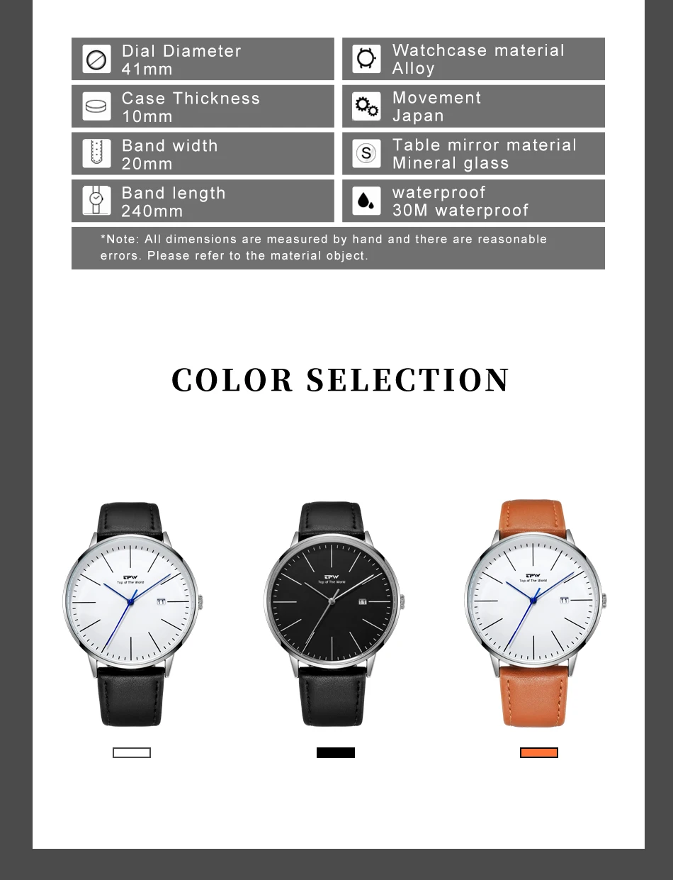 Classic Simple Design Watches - Mens Fashion & Custom Logo