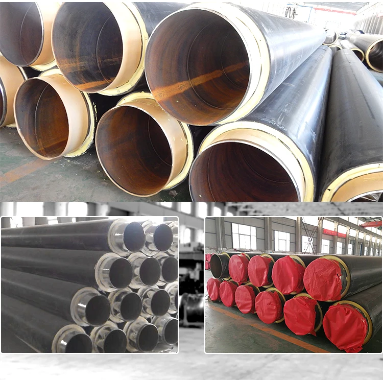 Pre-insulated Steel Pipe Polyurethane Foam Insulation And Hdpe Jacket ...