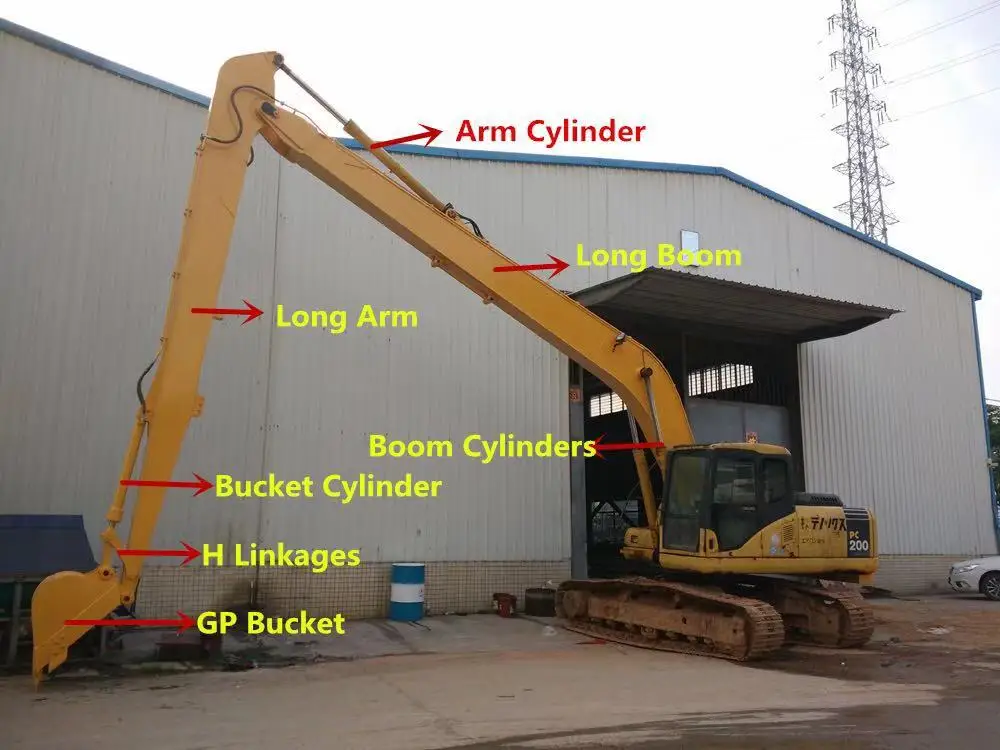 High Quality Heavy Carbon Steel Excavator Arm Long Reach Boom Oem ...