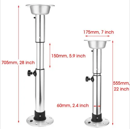 Height Adjustable Campervan Table Leg RV Parts Telescopic