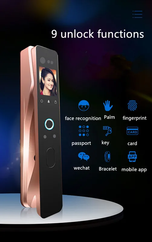 Face Recognition Smart Lock Palm Vein Code Lock Electronic Security ...
