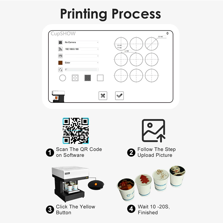 Automatic Latte Art Coffee Printer For Chocolate Cappuccino Cake Ice ...