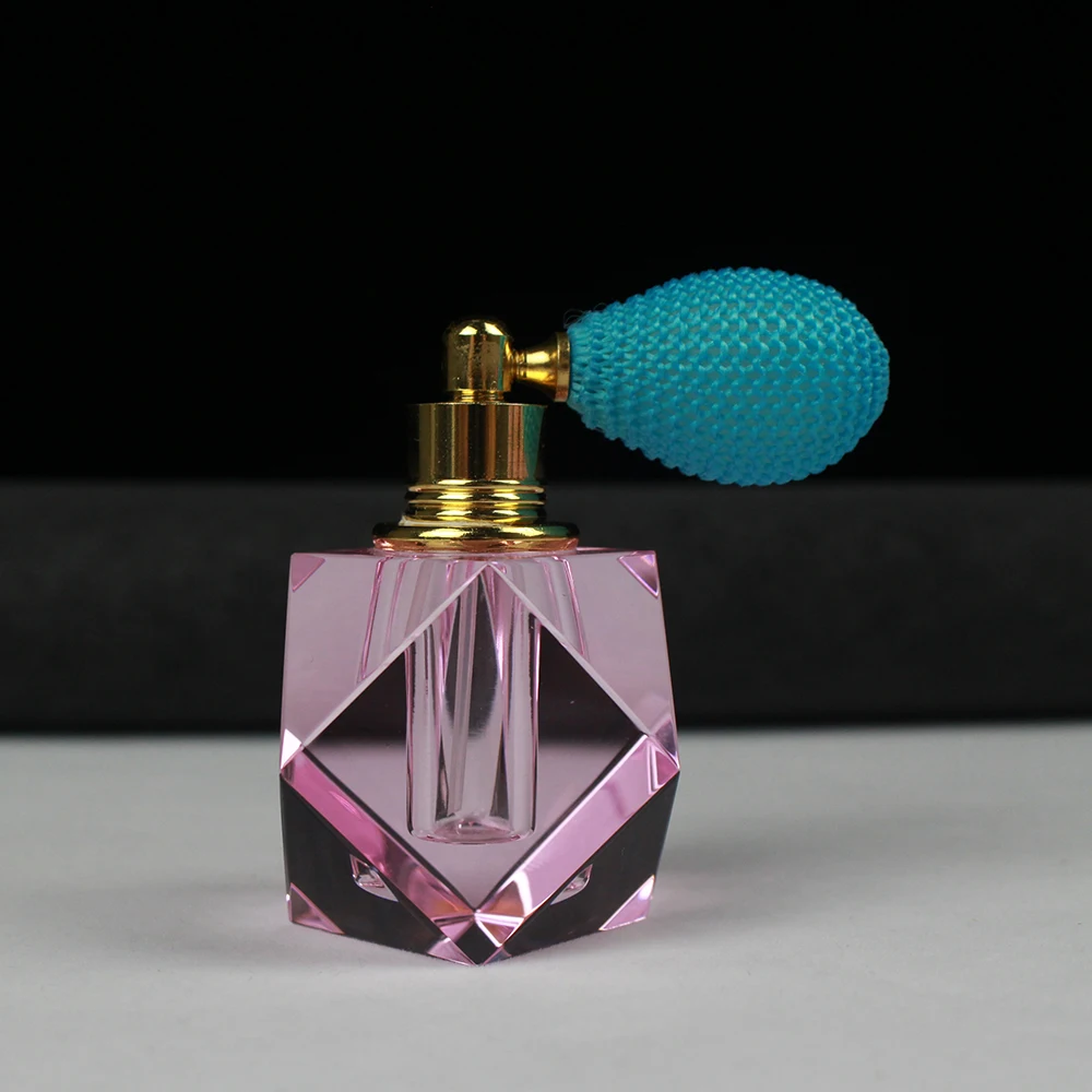 Vintage Pink Crystal Perfume Atomizer Bottle - Elegant Refillable Glass ...