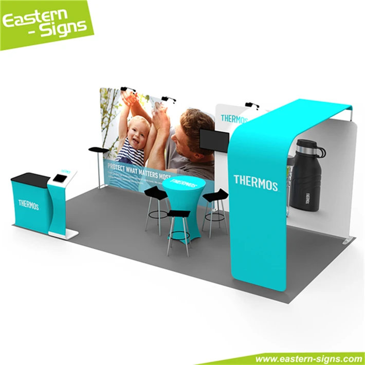 Modern Aluminum Trade Show Display Quick Set Up Free Standing 3x6 ...