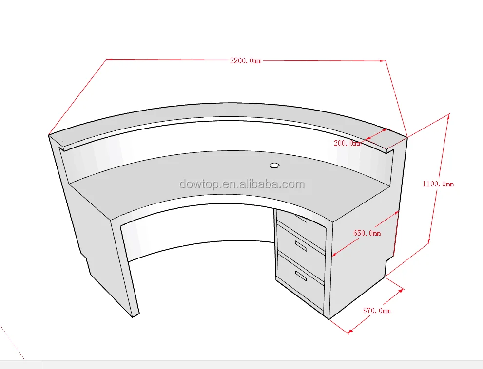 Oficina De Diseño Moderno Mostrador De Recepción Mesa De Recepción En ...