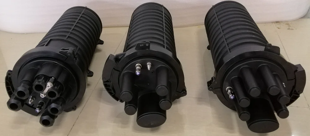 Dome Fiber Optic Splice Closure 144FO Heat Shrinkable 6 Ports IP68 FTTH ...