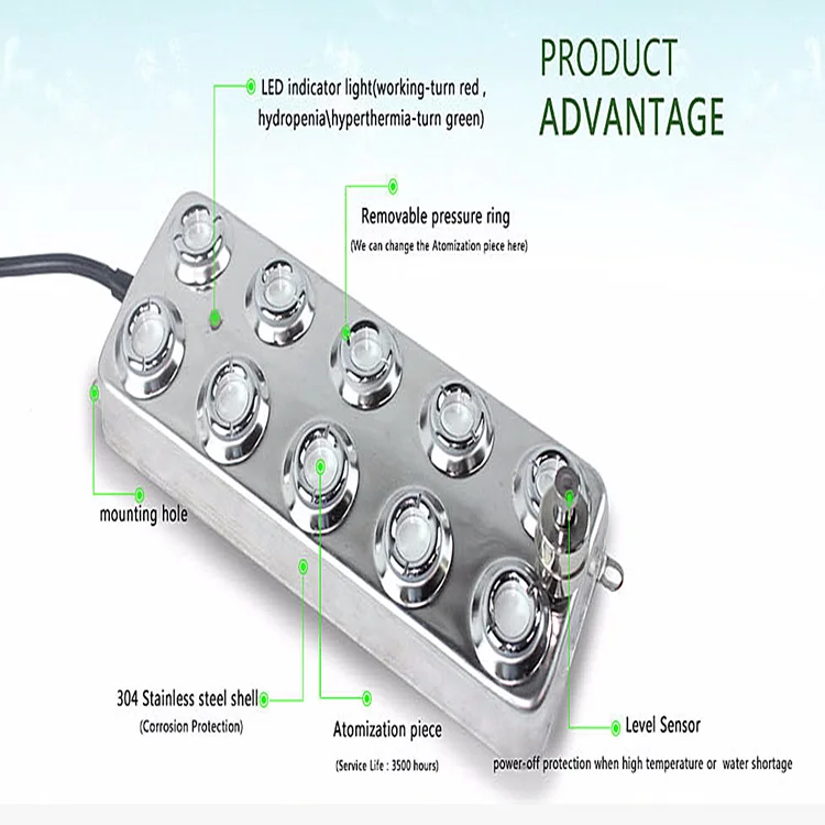 6 Head Ultrasonic Fogger - Efficient Industrial Humidifier