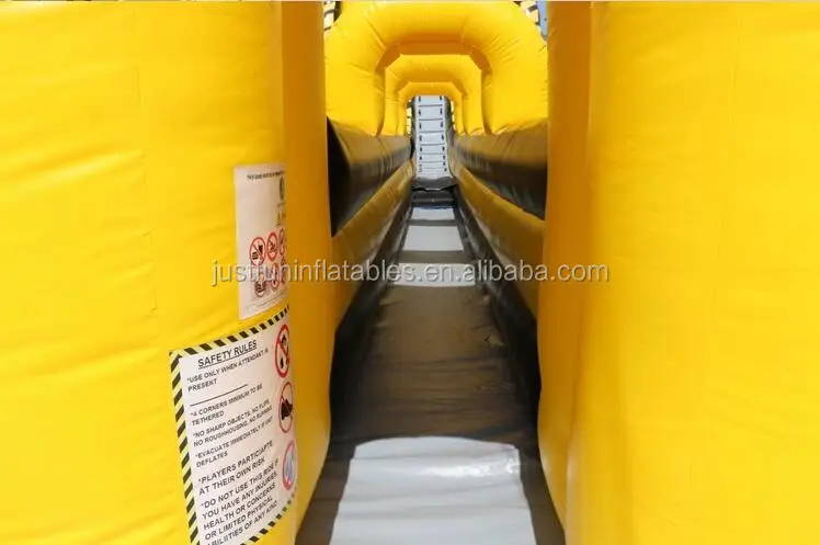 Toxic Inflatable Slide with Zip Line Inflatable Zip Line Sports Games ...