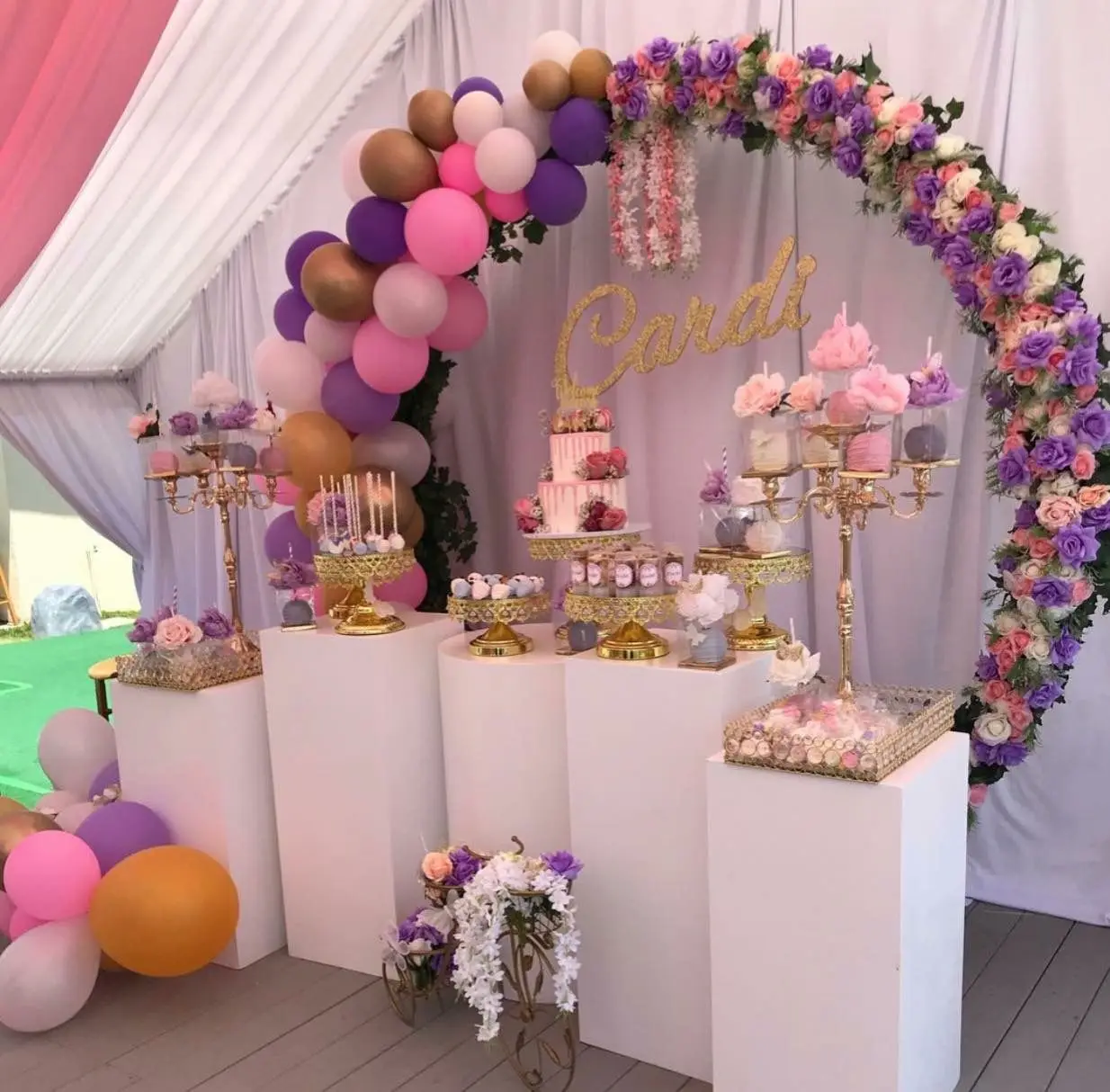 Wedding Decoration Cylindrical Dessert Table Plinth Cake Square Round ...